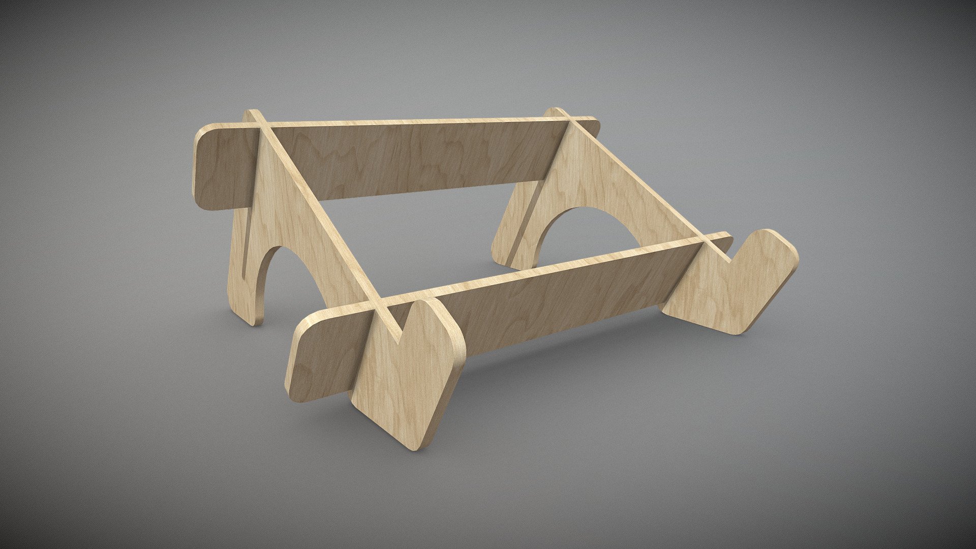 Laptopstandaard | 6mm multiplex - Download Free 3D model by Stichting ...