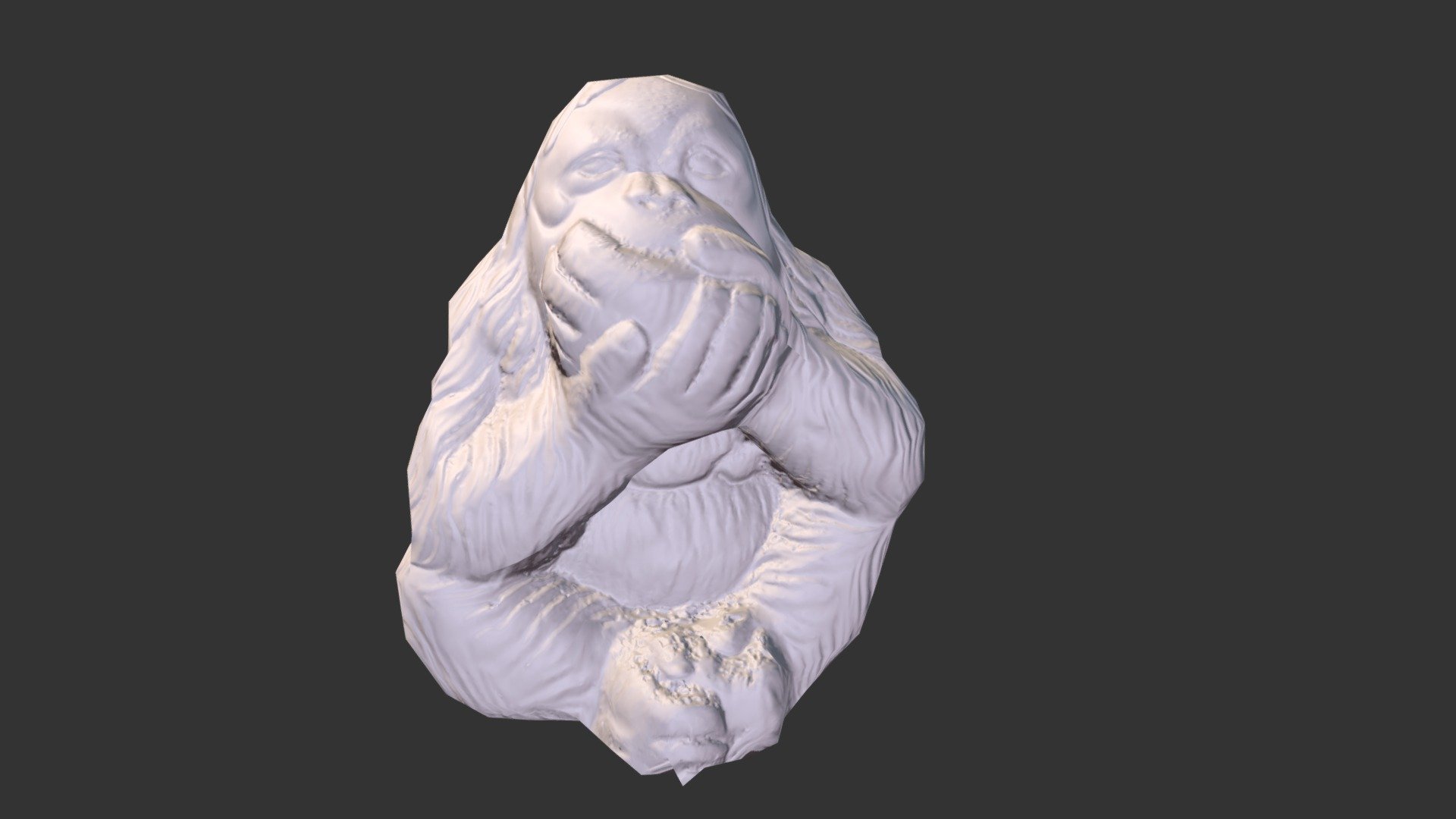Low Monkey, geometry improved with normal map - 3D model by CadForCam ...