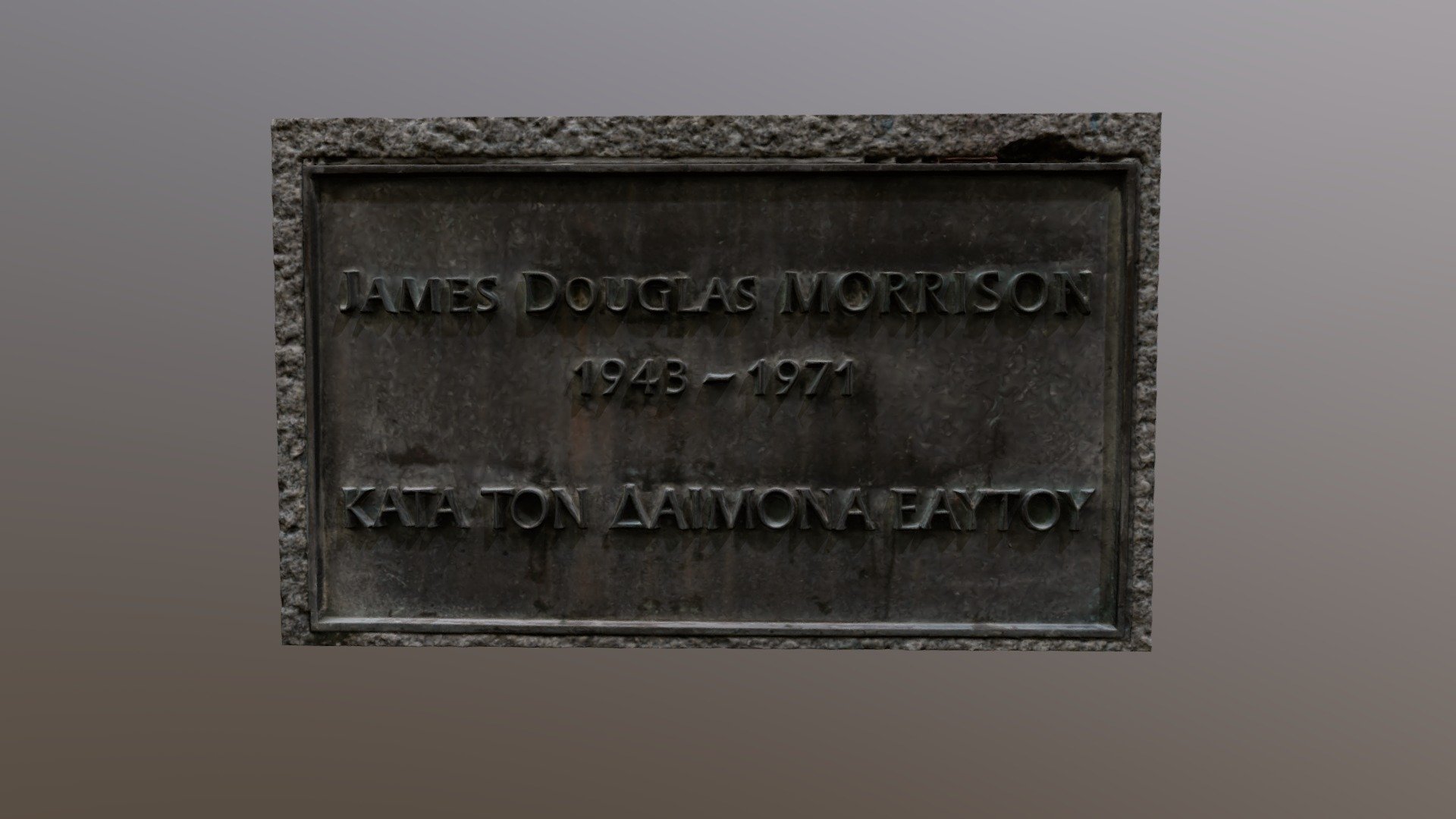 Jim Morrison grave - 3D model by Specimen 3D (@specimen3d) [c6f42bc ...