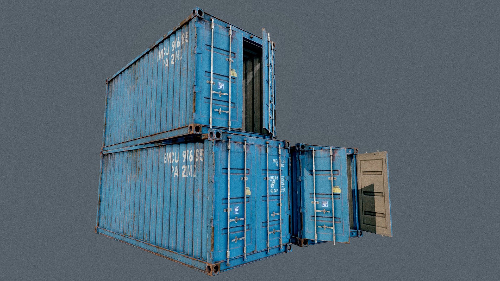 Enterable Shipping Container 03 - PBR - Buy Royalty Free 3D model by ...