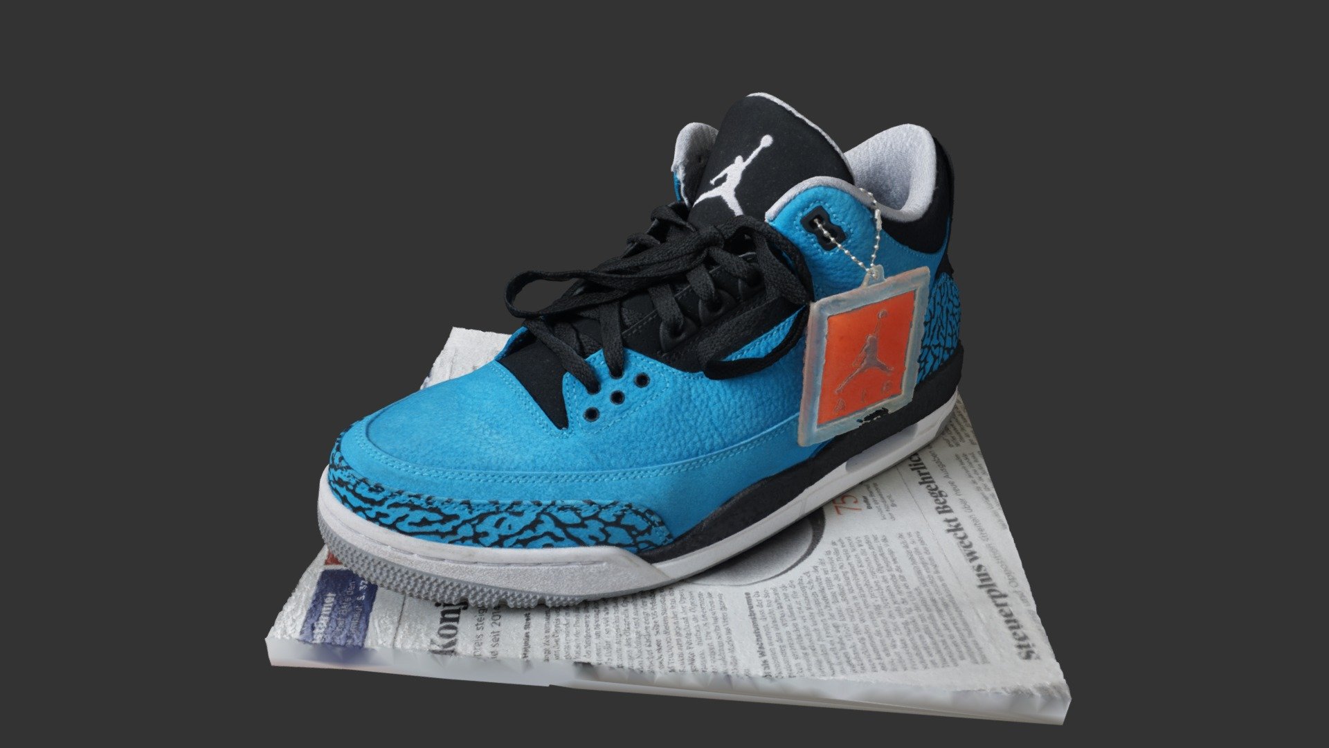 Jordan Blue Sneaker - 3D model by dawgt [c6fa83a] - Sketchfab