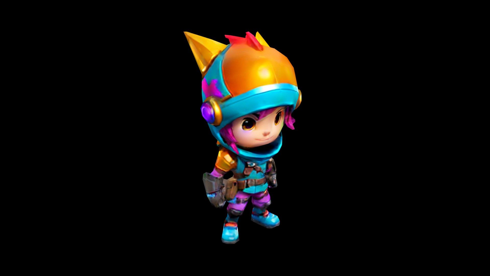 "Gigglez the Goggle-Wearing Toy Character" Carto - Download Free 3D ...
