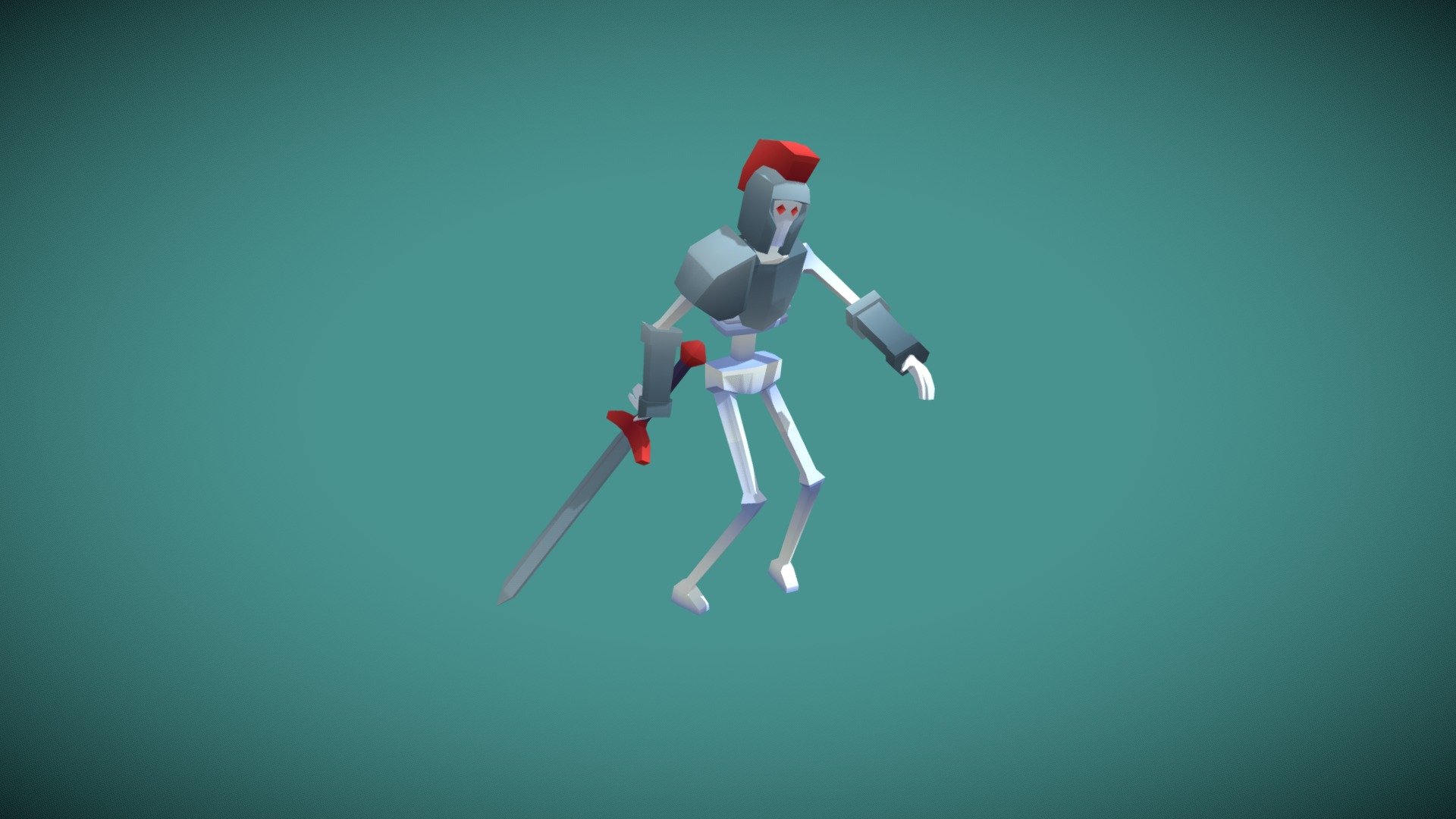Skeleton Melee - Animated Game Ready - Download Free 3D model by Tiago ...