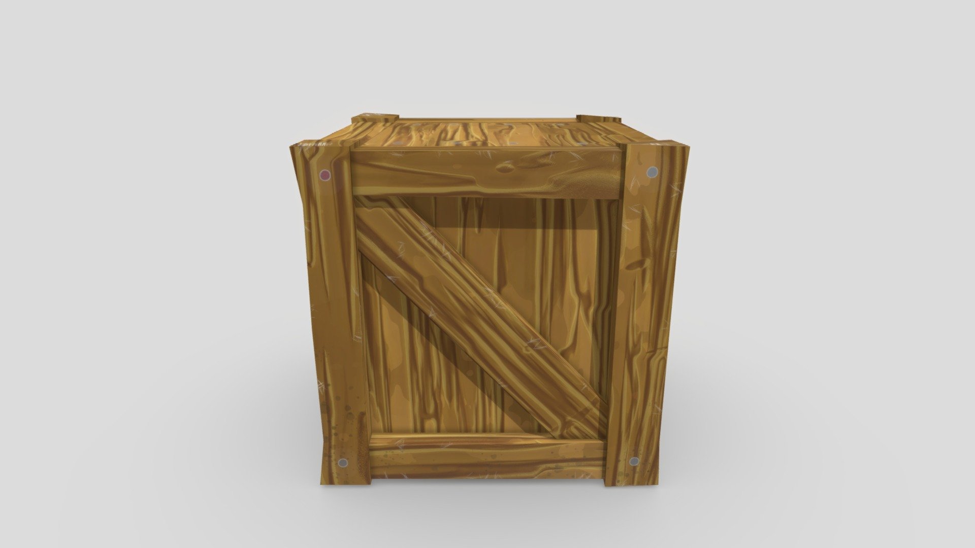Low poly wooden box - 3D model by dasWarder [c6fd41b] - Sketchfab