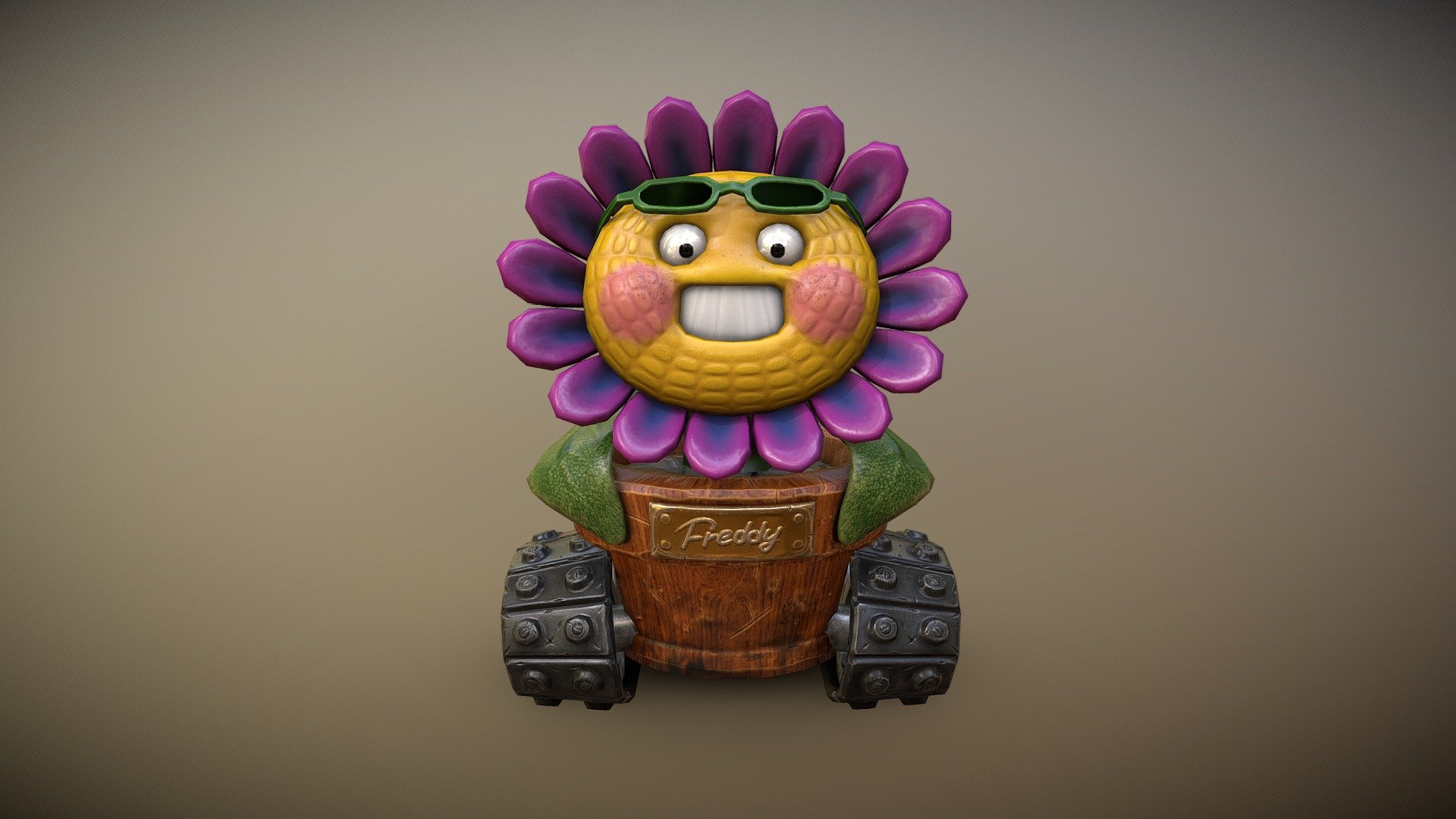 Flower panzer - 3D model by Ramujiro (@Ramzus) [c70495b] - Sketchfab