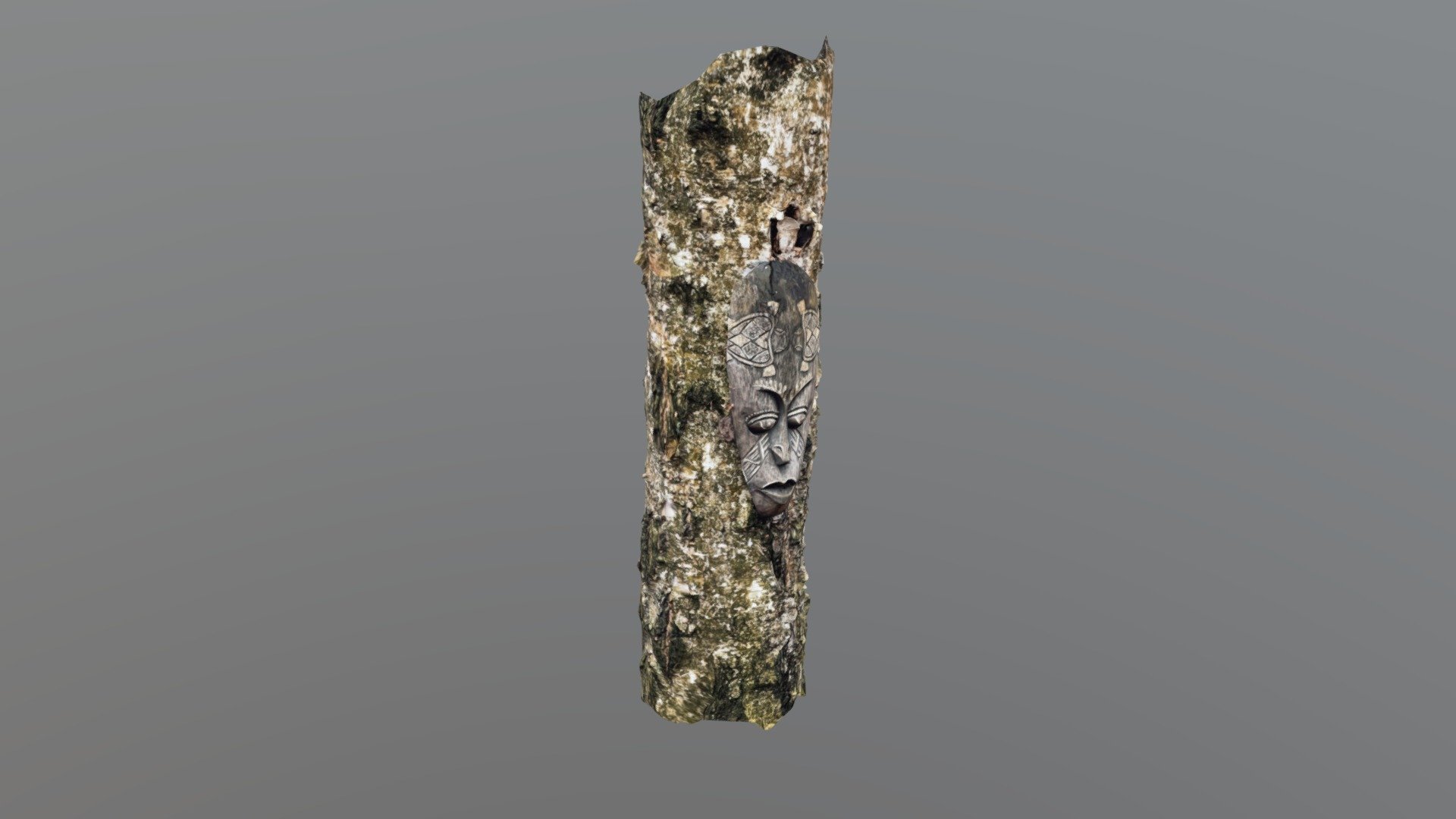 Mask on the tree - 3D model by e-panoramy [c70506d] - Sketchfab