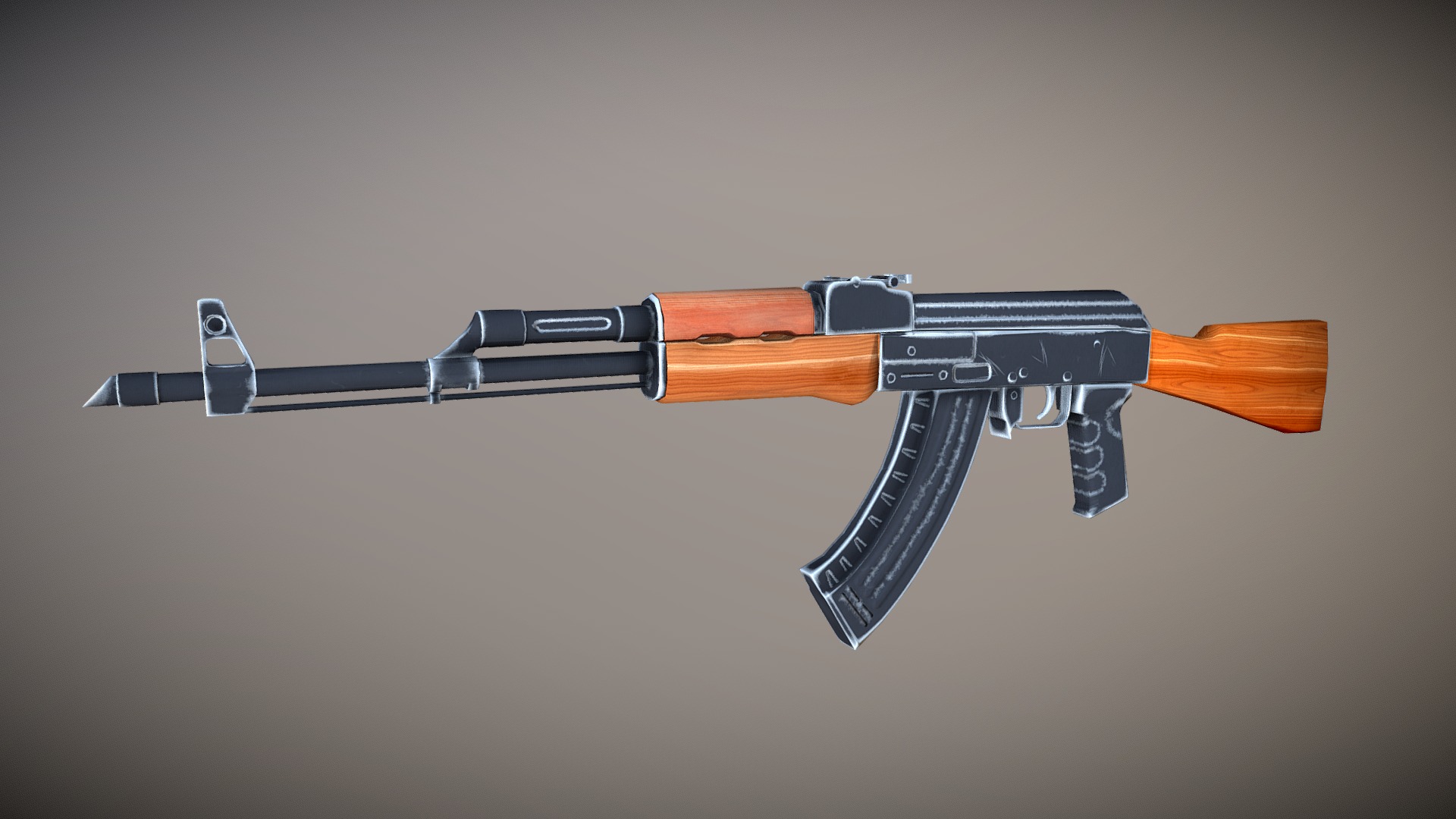 AK-47 Assault rifle - 3D model by adriabancells [c7055a6] - Sketchfab