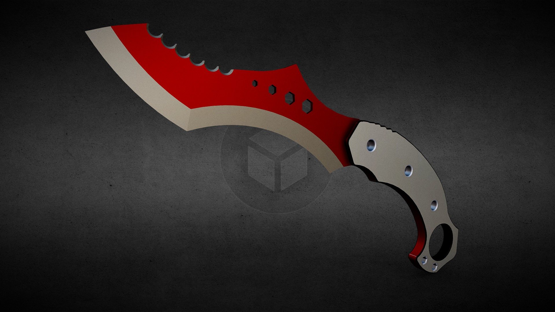Red Knife - 3D model by jeffbaut233 [c7059f0] - Sketchfab