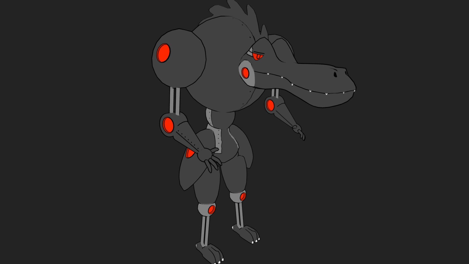 Cartoon Robotgator - 3D model by Hainz [c7098b0] - Sketchfab