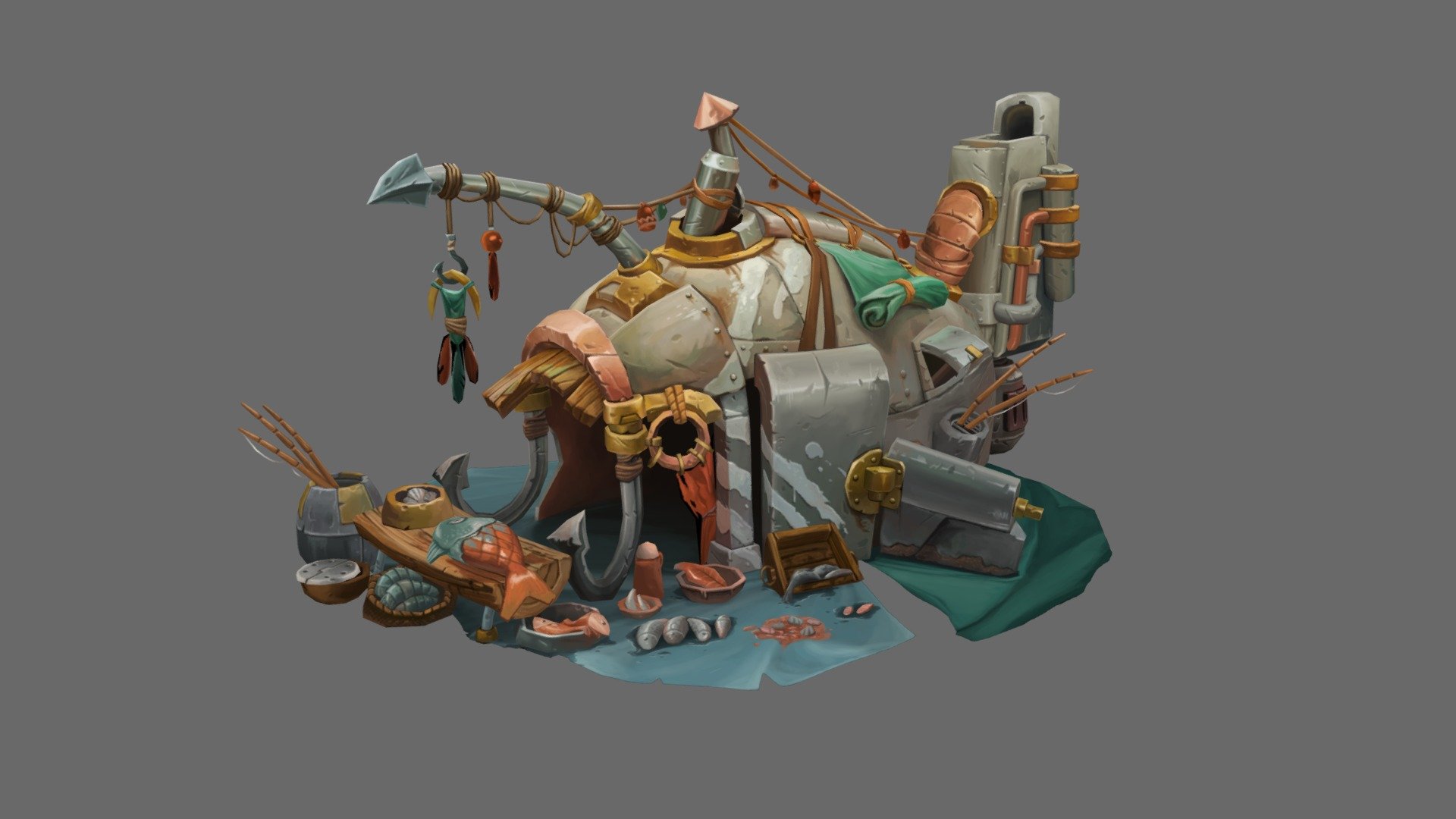 Fish House - 3D model by julianoy [c709e26] - Sketchfab