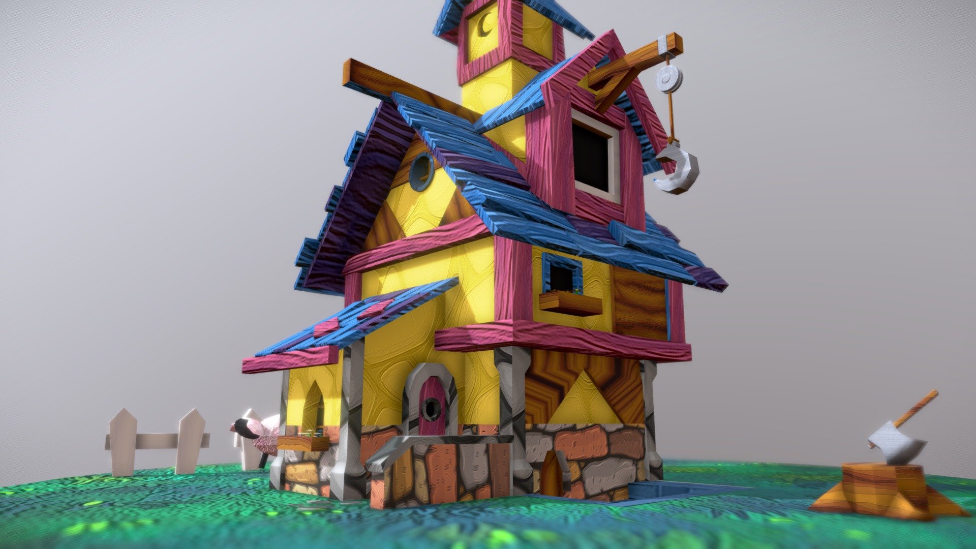 3D Modeling work 1, with a sheep - 3D model by David Santos ...