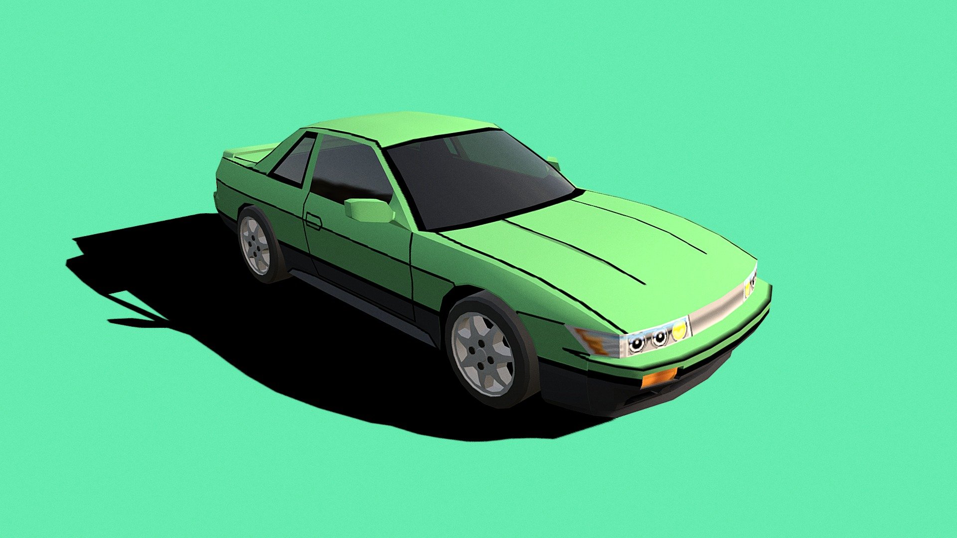 Nissan Silvia S13 (1989) - Low Poly & Stylized - 3D model by Marksform ...