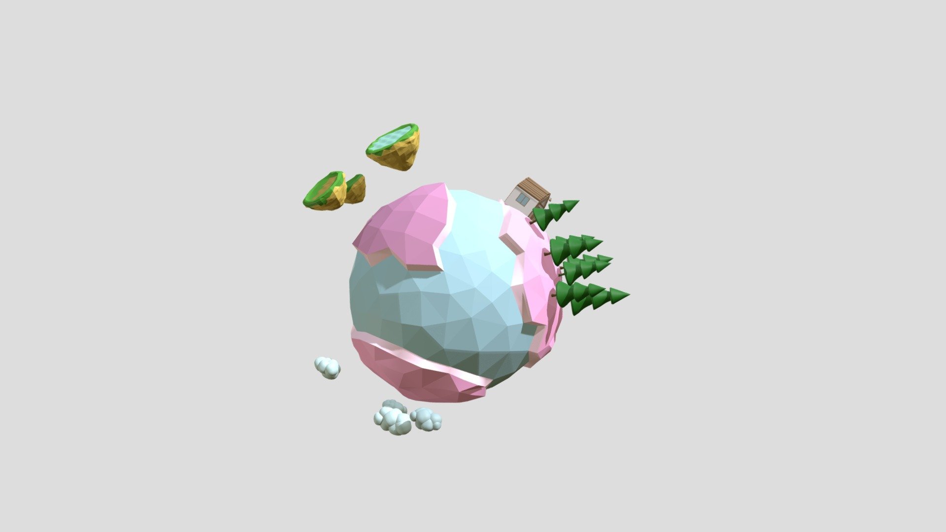Fantasy Planet - 3D model by mikaeive [c711b26] - Sketchfab