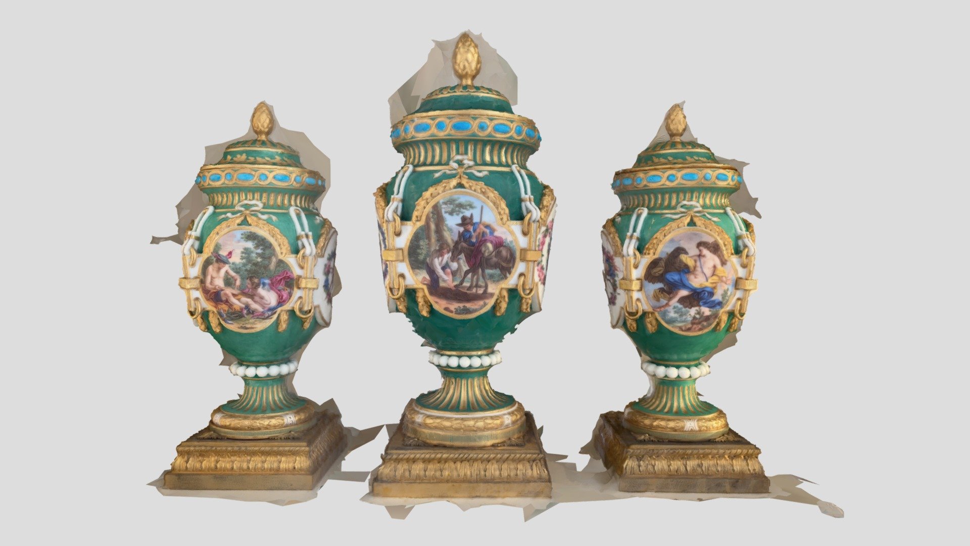 Sèvres Vases - Download Free 3D model by Derrudy [c712e47] - Sketchfab