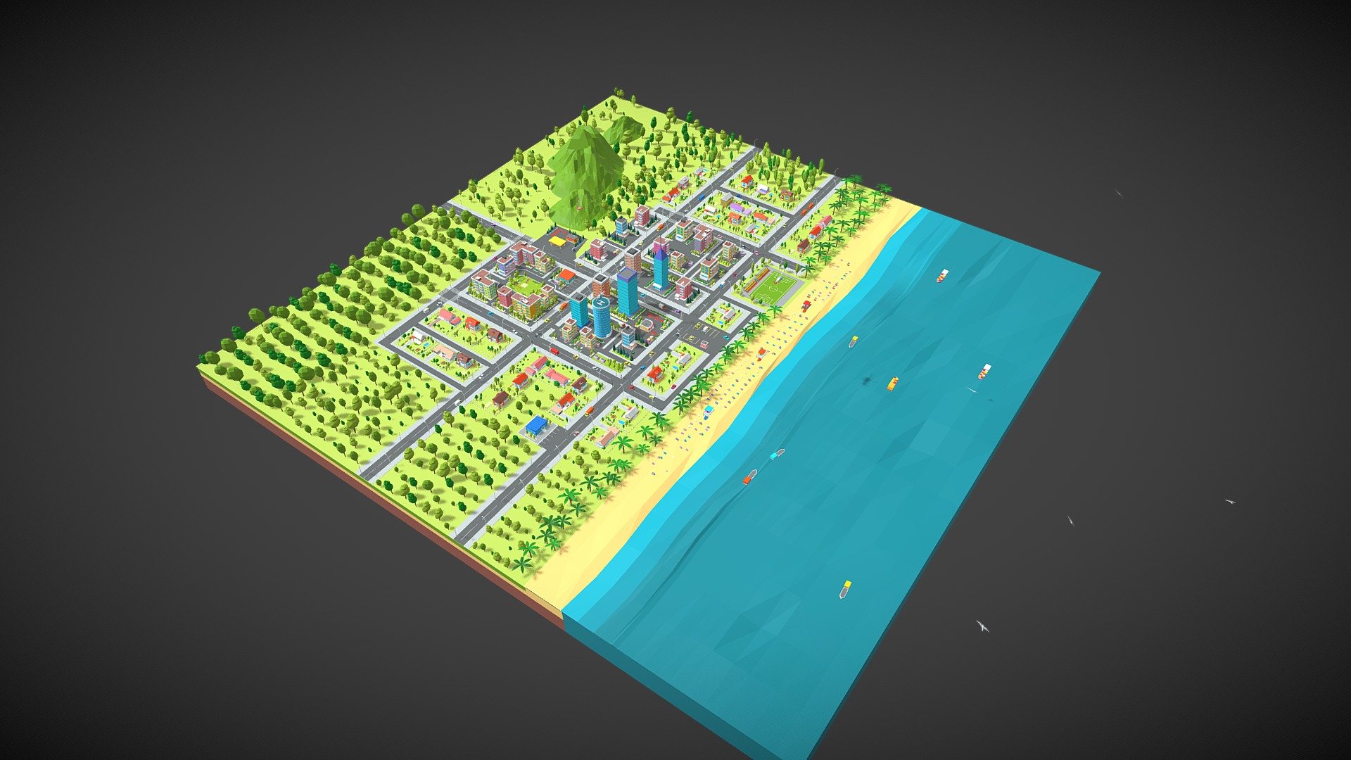 low-poly-city ref - 3D model by iTek-Media [c71a4f5] - Sketchfab