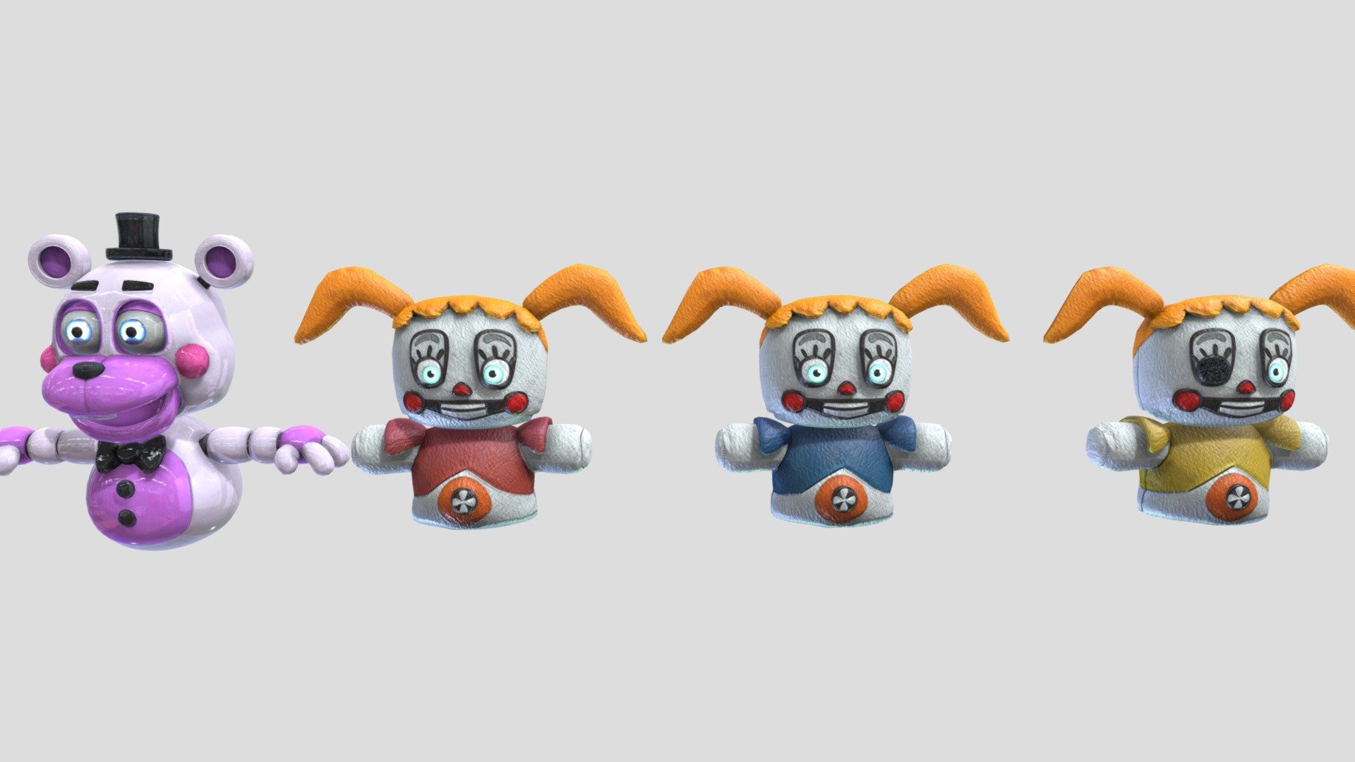 Hw 2 Plushbabys & Helpy - Download Free 3D model by skylajade69 ...