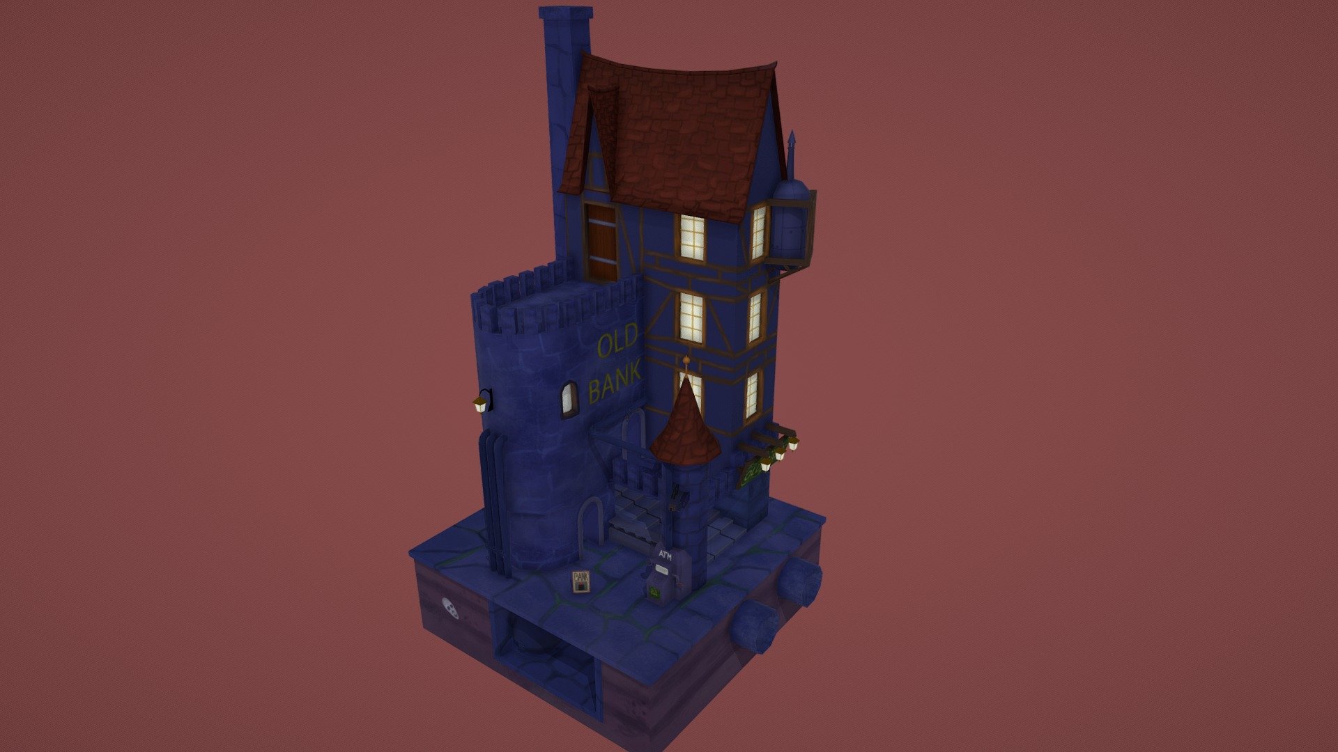 Old Bank - Diorama - 3D model by Denise Porsche (@deniseporsche ...
