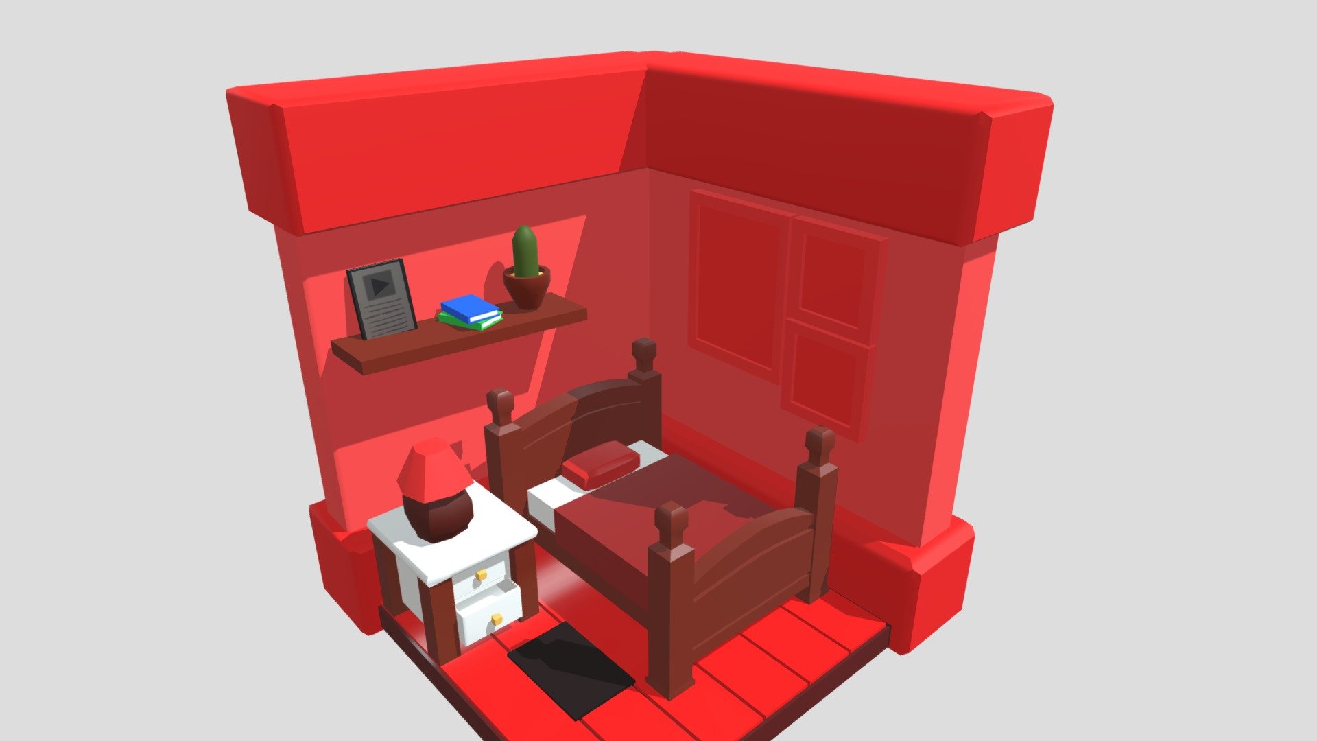 Red Bedroom - Download Free 3D model by 3D_Artist_3110 [c722fdd ...