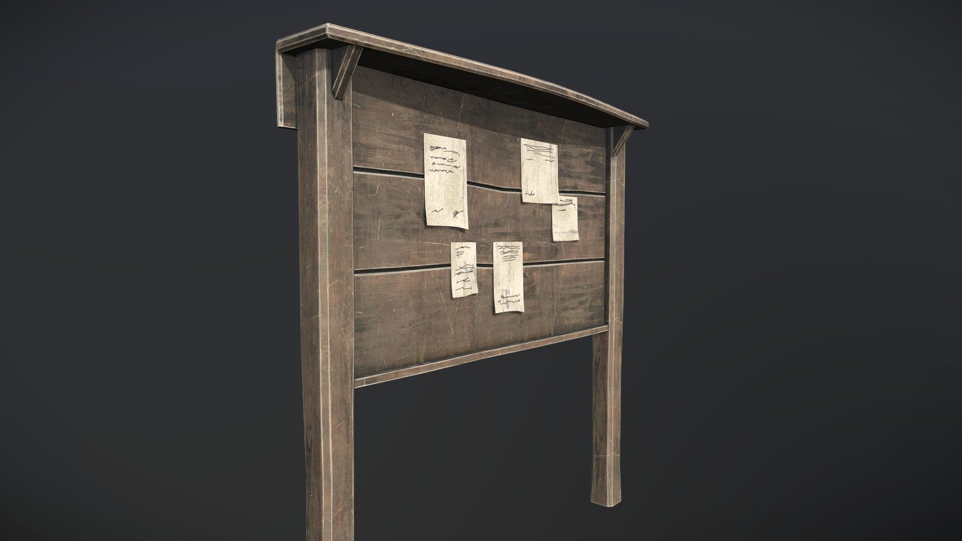 Notice board low-poly - Download Free 3D model by Viktor_ (@Viktor ...