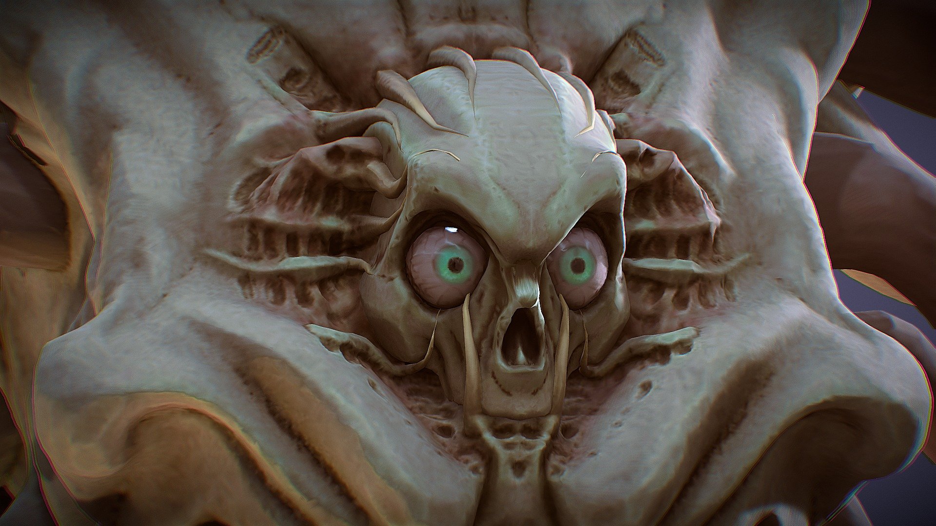 Alien Skull sketch - 3D model by GabrielNeias [c7257d2] - Sketchfab