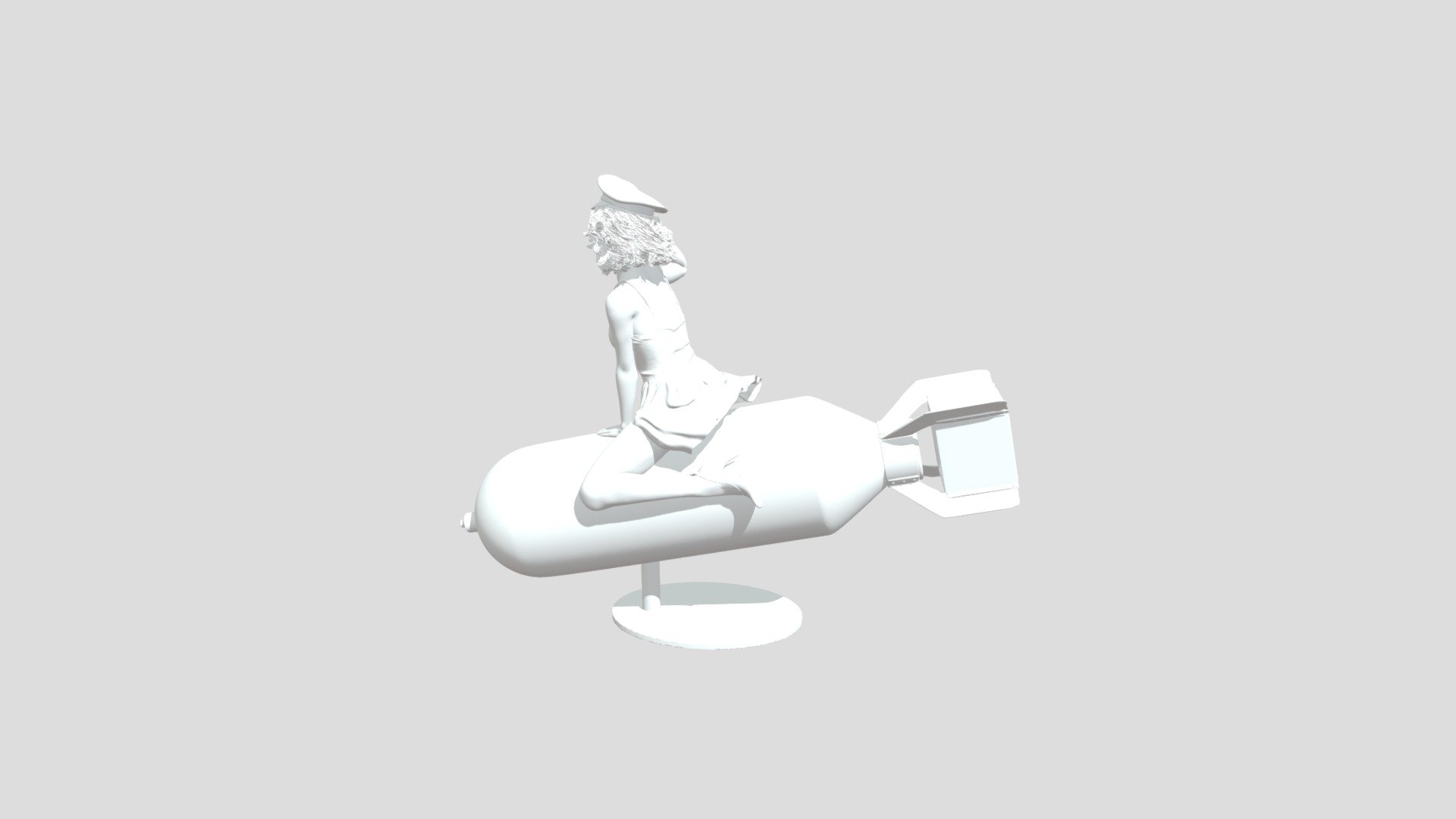 Woman Pin-Up style on bomb - Download Free 3D model by babayaga ...