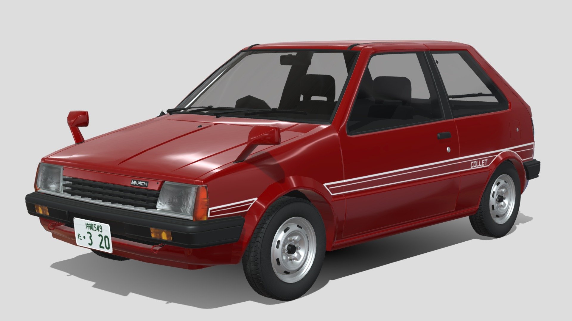 1983 Nissan March G 'Collet' (K10) - 3D model by Ezo (@EzoYEAHH ...