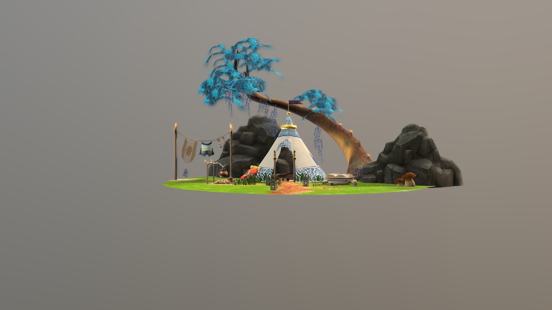 Cartoon forest - 3D model by Syuzi [c72a1cd] - Sketchfab