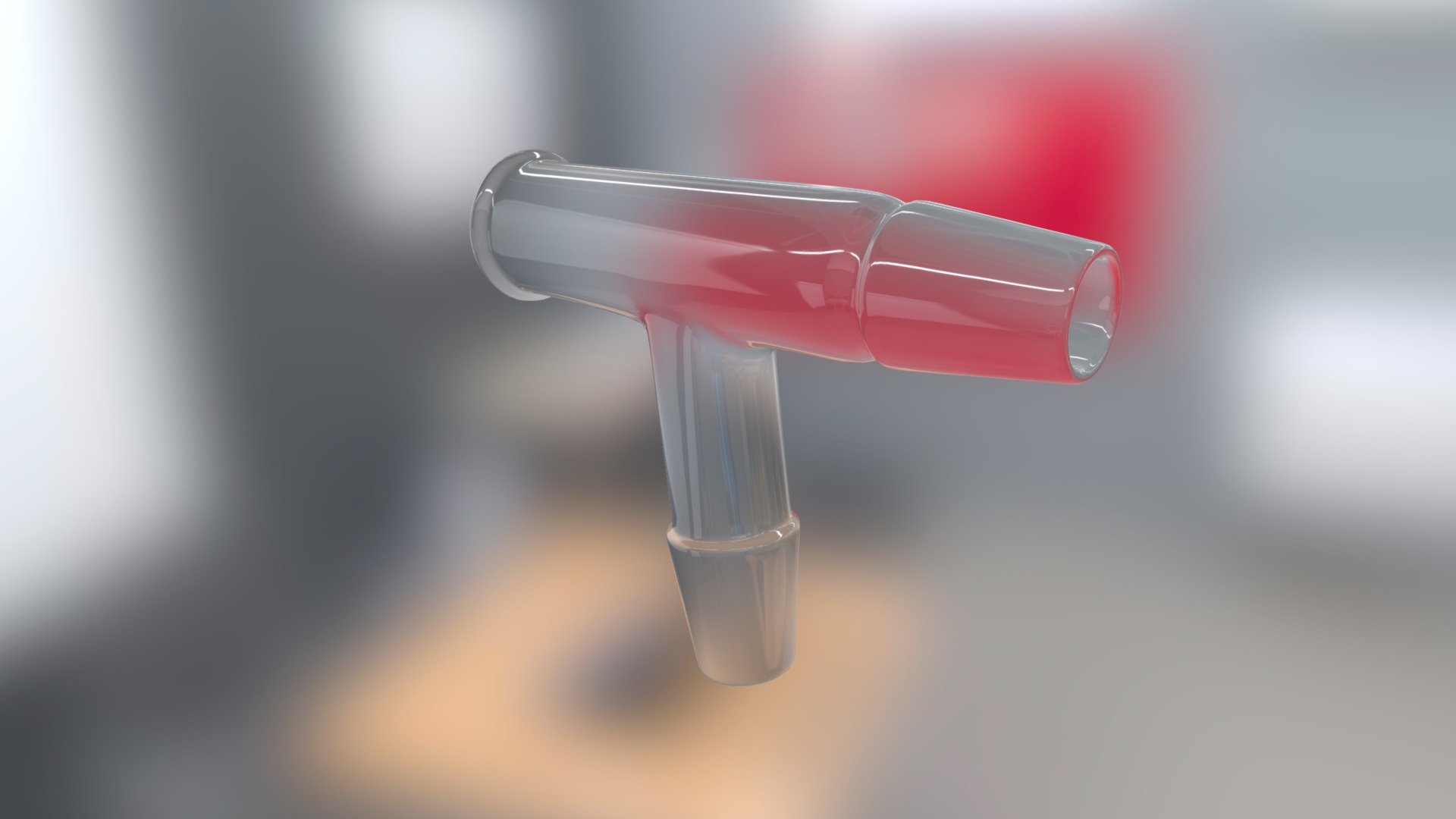 Glass Tube T Connector - 3D model by aellis43 [c72ae44] - Sketchfab