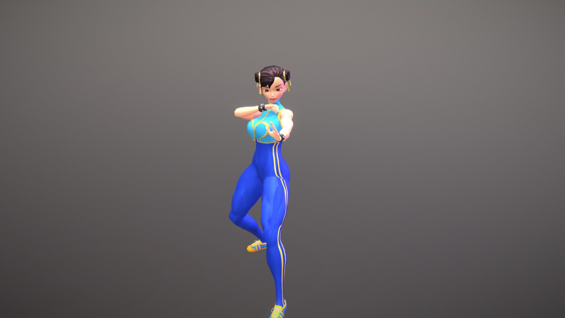 Chun-li for test of rig, material and normal - 3D model by Ison ahn ...