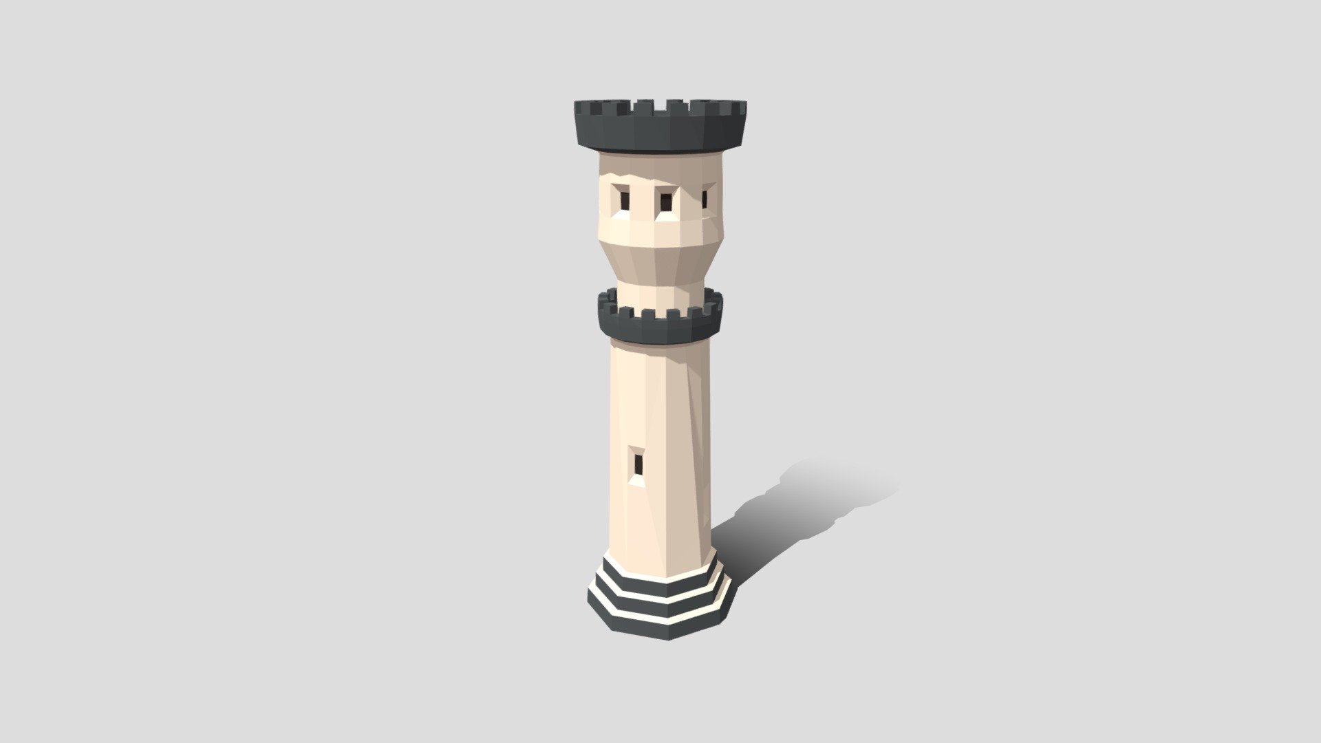Low poly medieval tower 2 - Download Free 3D model by assetfactory ...