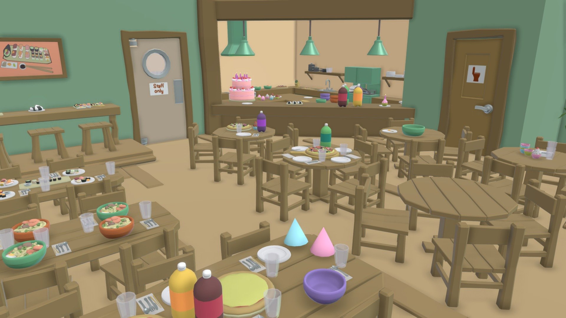 Stylized Restaurant Collab w/ Sam - 3D model by Emily (@strawbie133 ...