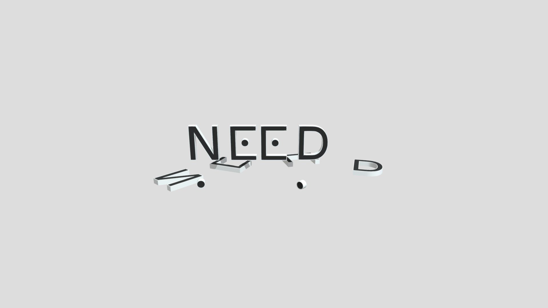 NEED_3D_ Logo_2.2 - Download Free 3D model by LOD-Zero [c72e2b2 ...