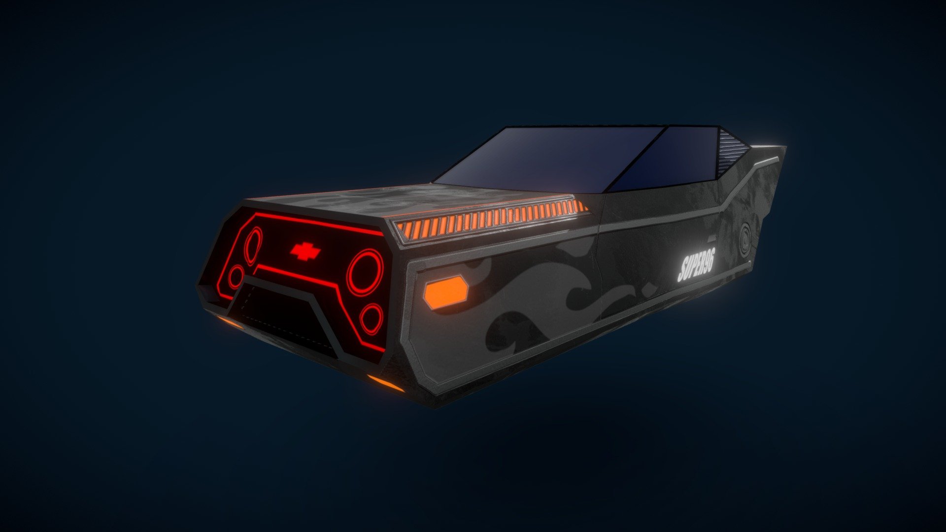 Cyberpunk Low-Poly Muscle Car - Buy Royalty Free 3D model by Robert ...