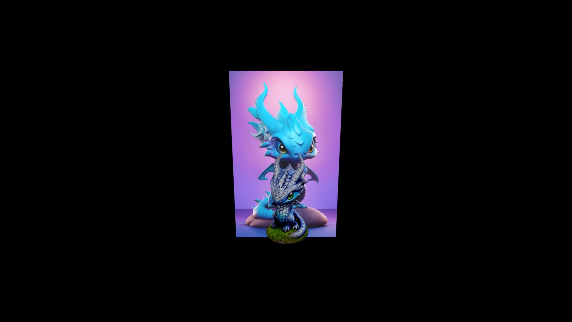 Title The Blue Dragon A blue dragon statue - Download Free 3D model by ...