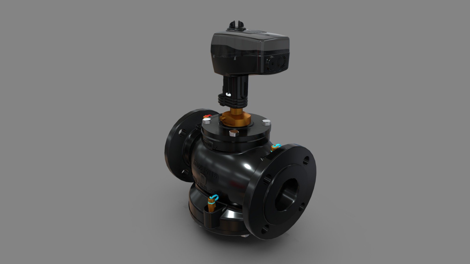 PIBCV ABQM Valve, Digital Actuator(DN 40 to 250) - 3D model by 3D ...