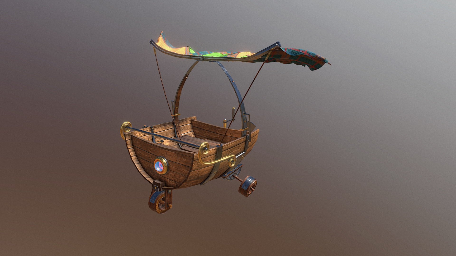 Steampunk Flying Ship - 3D model by Alex Golden (@alexgolden) [c73d0d1 ...