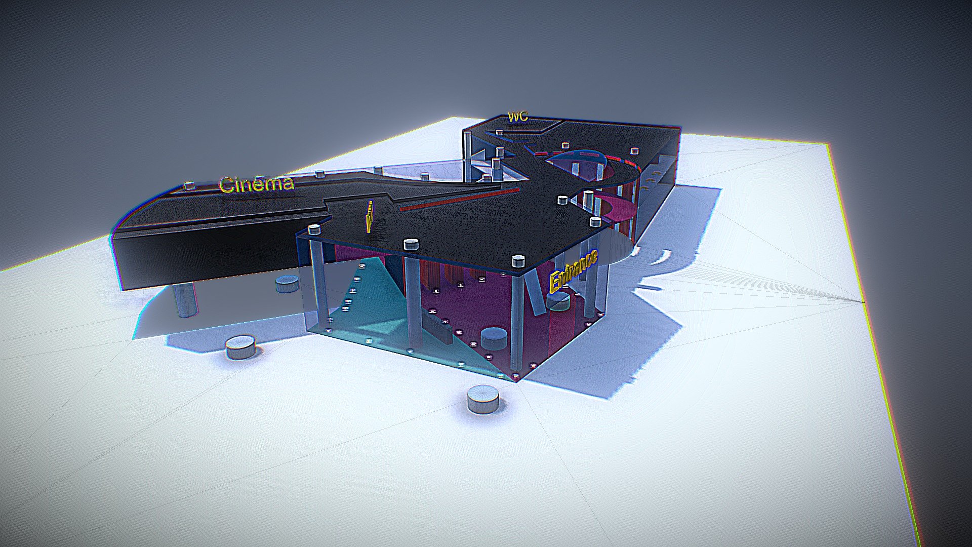 Cinema - Download Free 3D model by TRYFIELD [c74081d] - Sketchfab