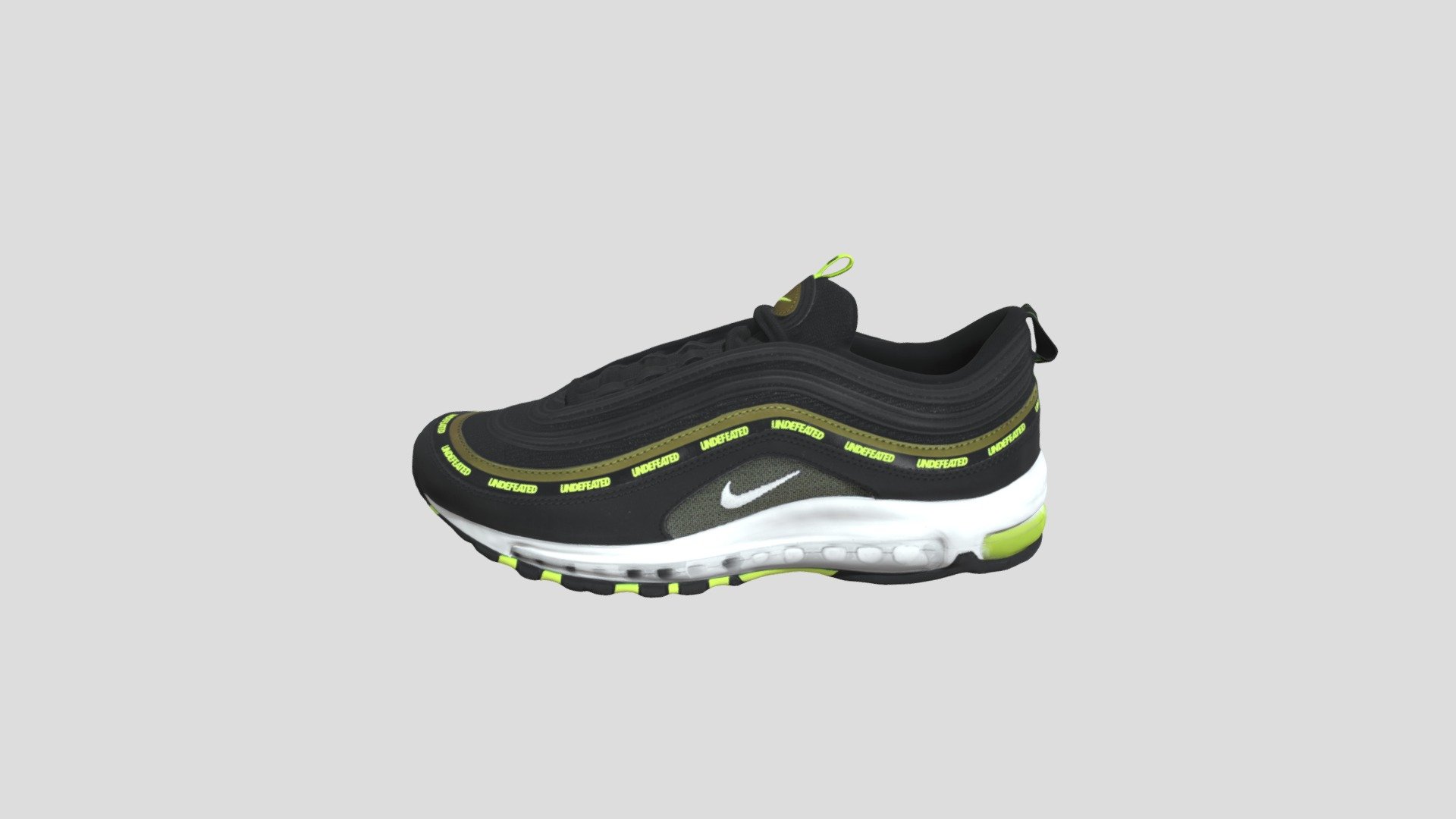 Undefeated X Nike Air Max 97 黑绿灰_DC4830-001 - Buy Royalty Free 3D model ...