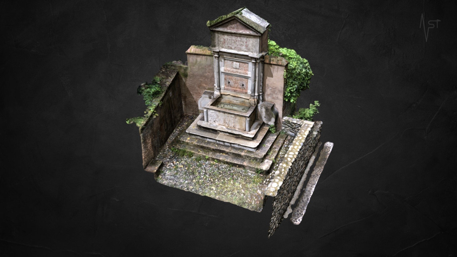 Pilar de las Granadas (Alhambra de Granada) - Download Free 3D model by ...