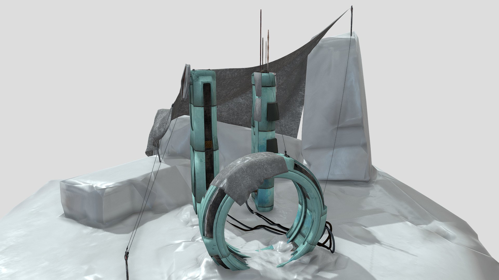 Stylized Teleporter - 3D model by Andrew Johnson (@Andrew_Johnson ...