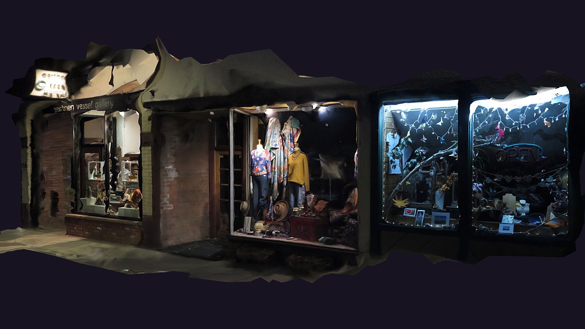 Durango Storefront Windows at Night - Buy Royalty Free 3D model by John ...