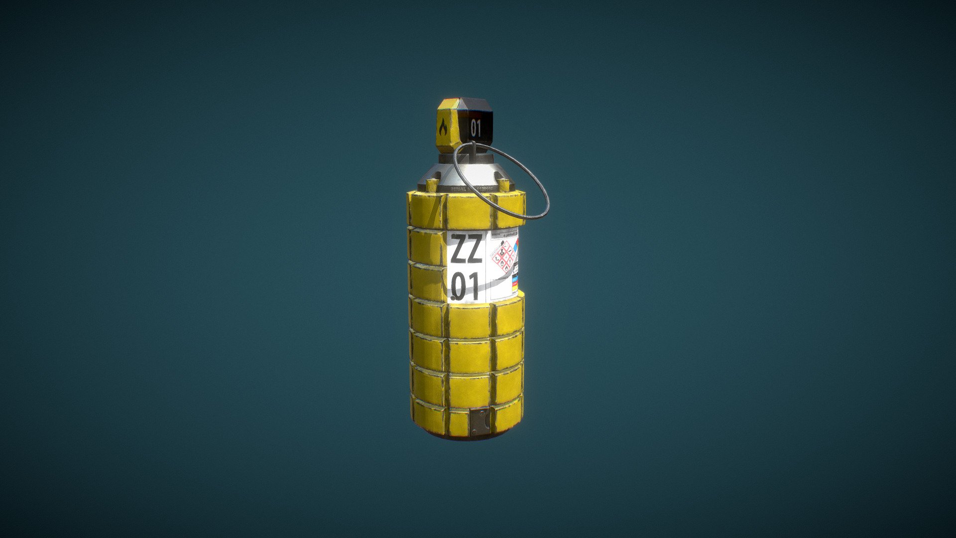 ZZ (Zoutzuur) Granade 01 - 3D model by e.perinelli [c7456c0] - Sketchfab