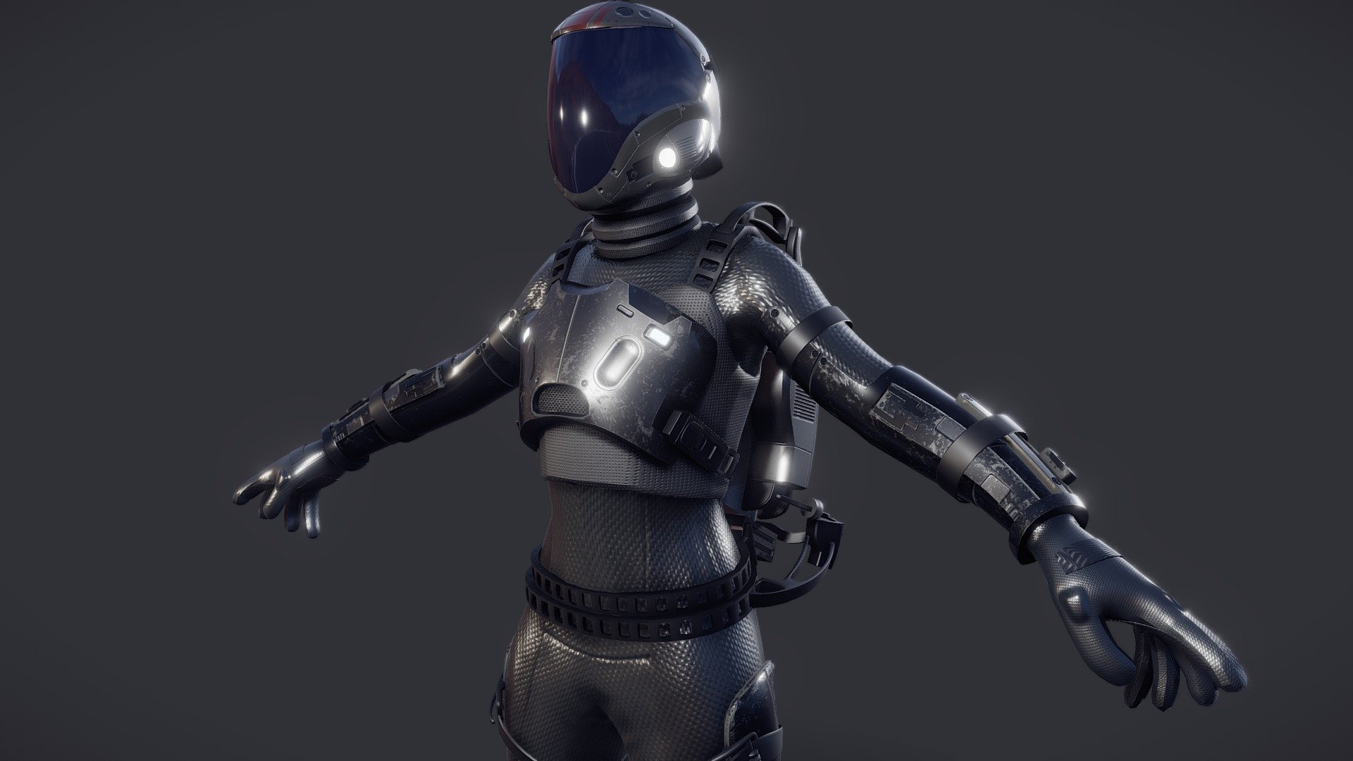 Female Space character - 3D model by Infinite Forms 3D (@InfiniteForm3D ...
