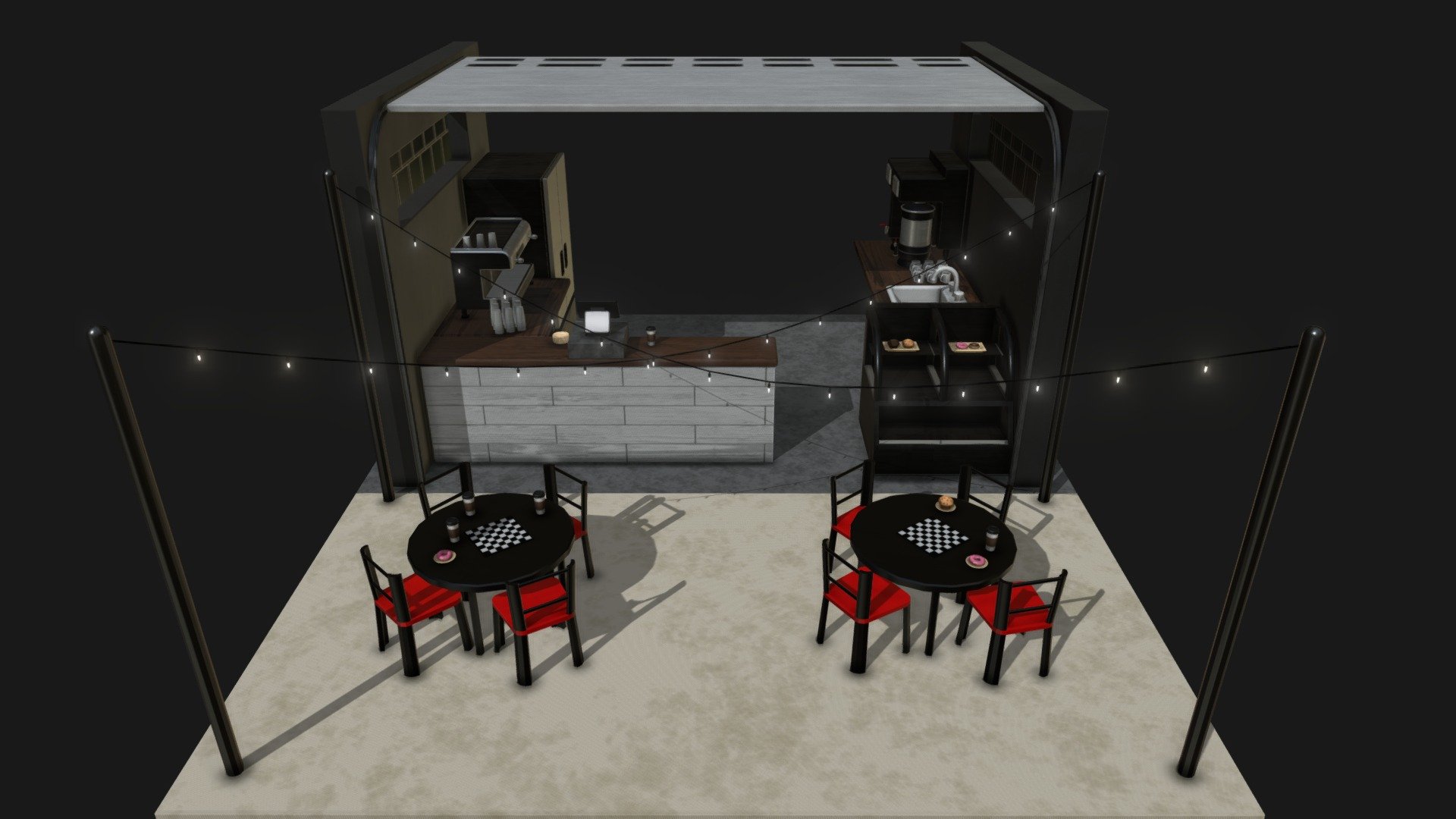 Coffee Shop Diorama - Download Free 3D model by Alexander Patterson ...