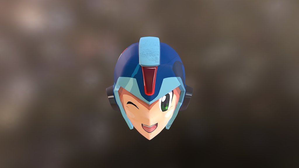 Mega Man Head - Ryan Mitten - 3D model by rZa [c74ace0] - Sketchfab