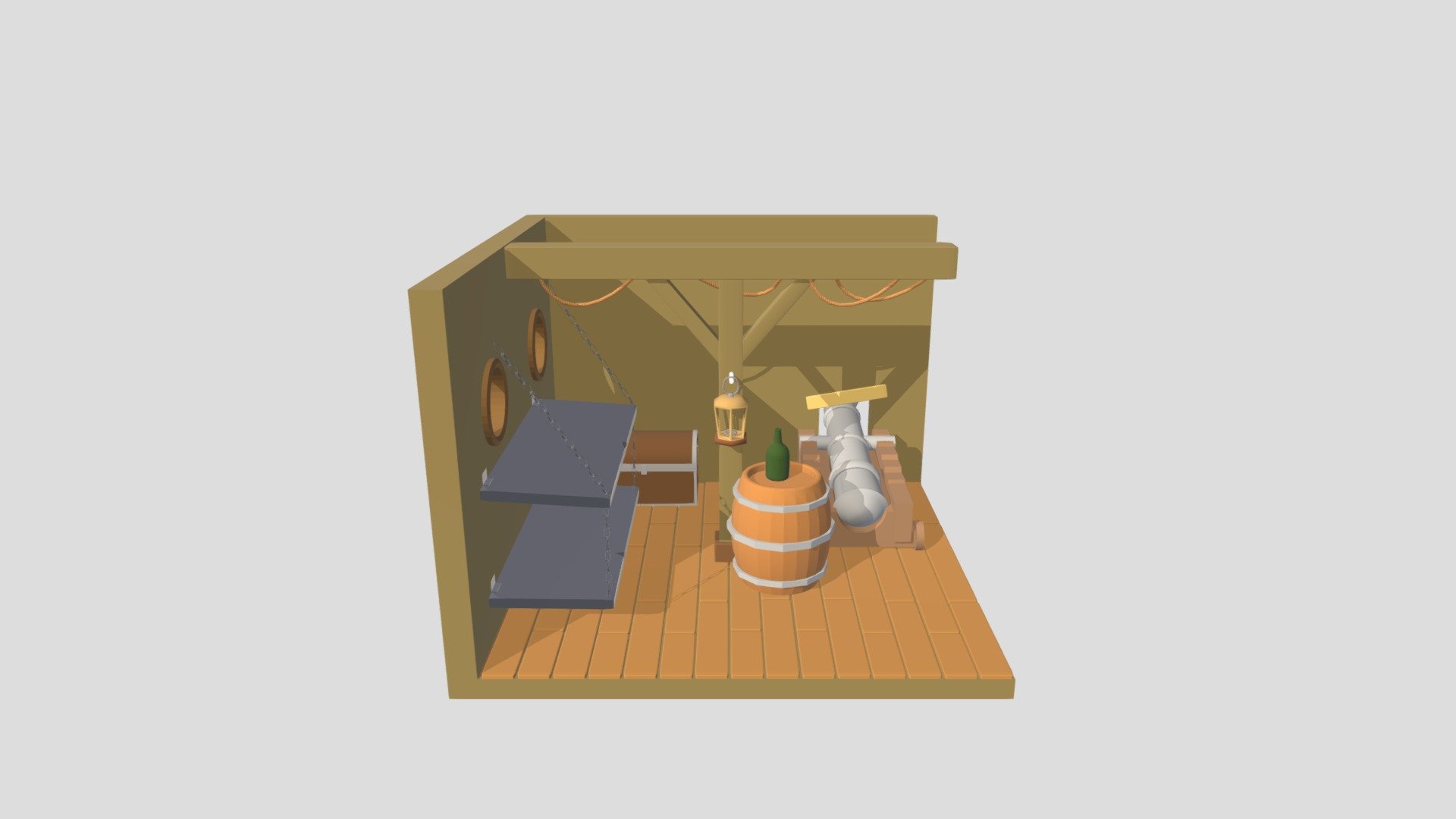 Pirate Cabin - 3D model by Kauan Miyagui (@soldade41) [c74edfb] - Sketchfab