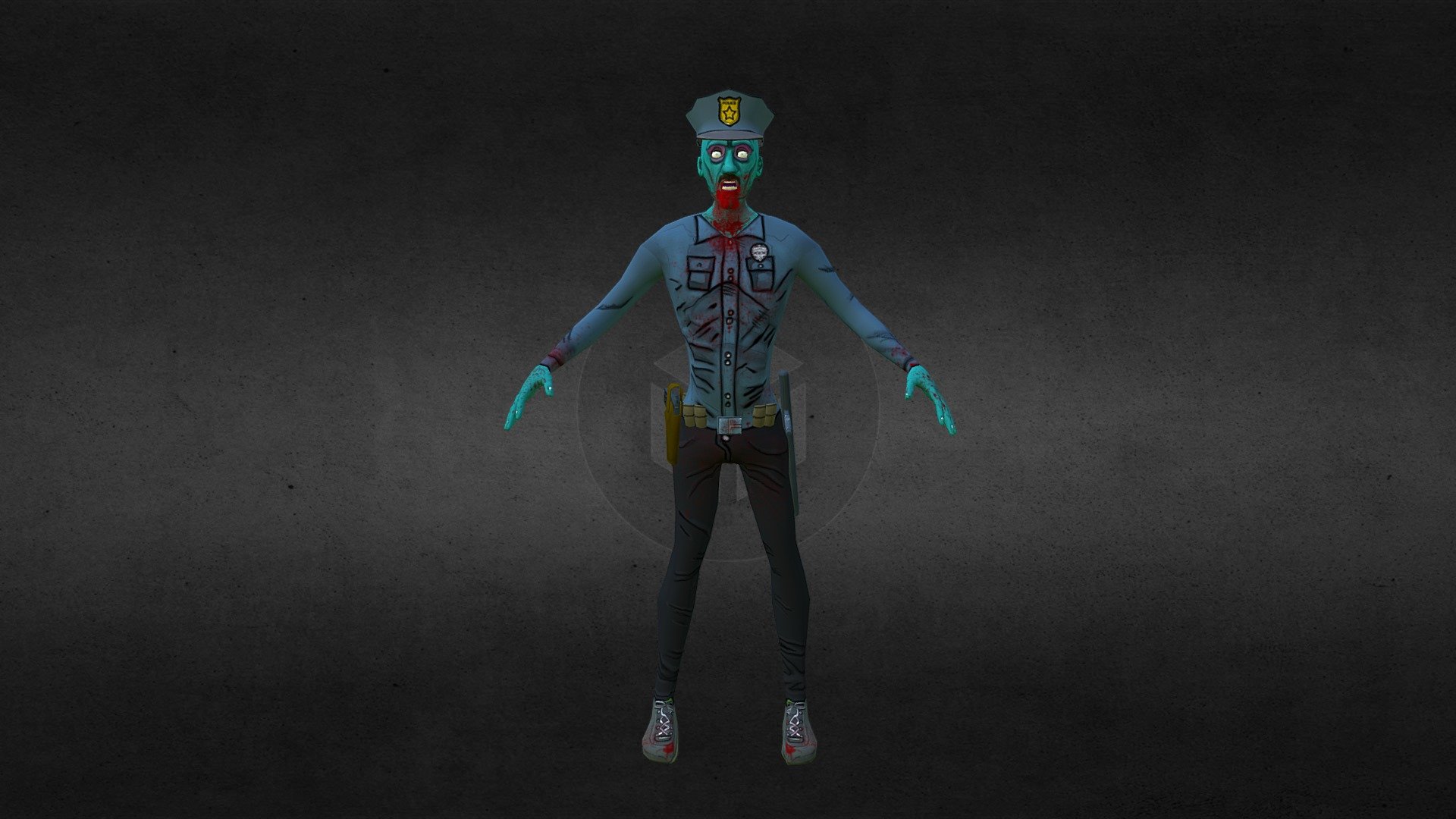 Cop Zombie - 3D model by Alex Dunning (@thedarkpoof) [c74f84e] - Sketchfab
