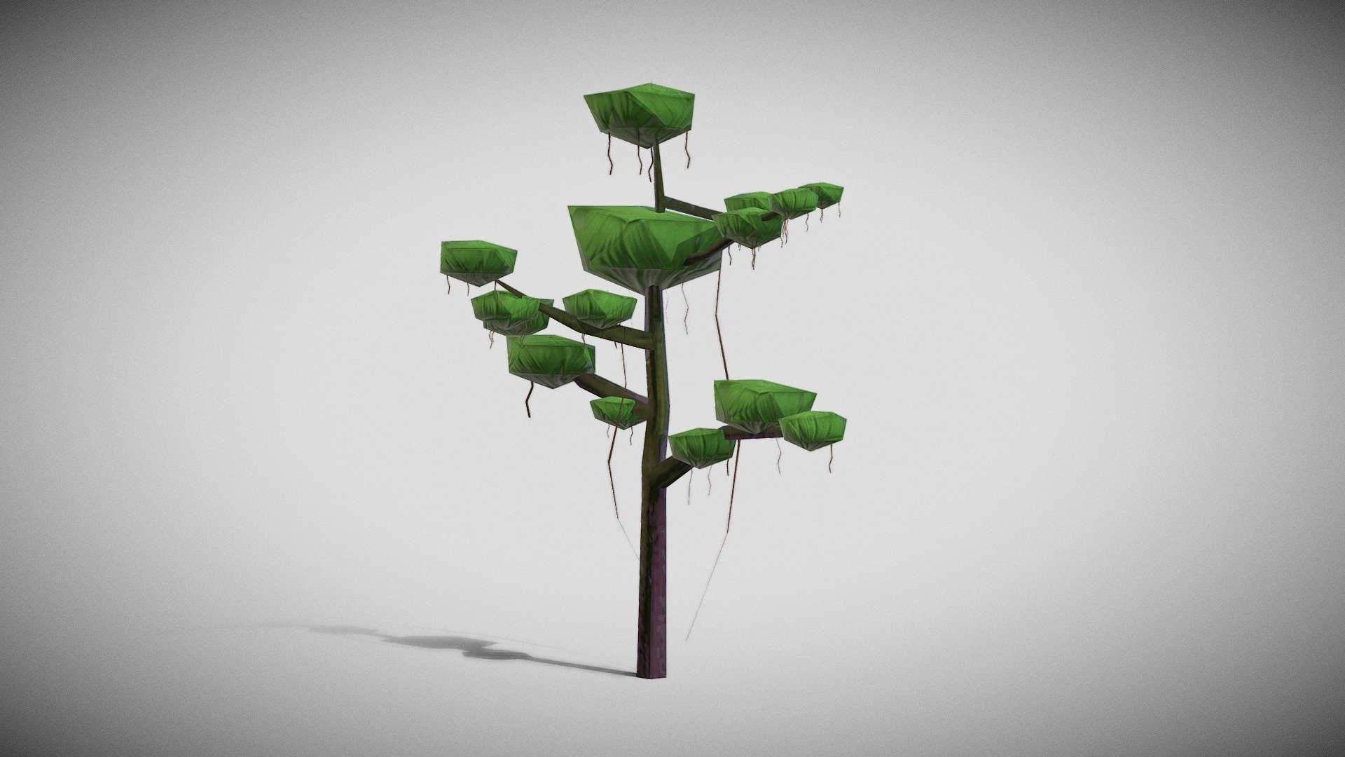 Lowpoly Alien Tree 01 - 3D model by owowowsam [c753b92] - Sketchfab
