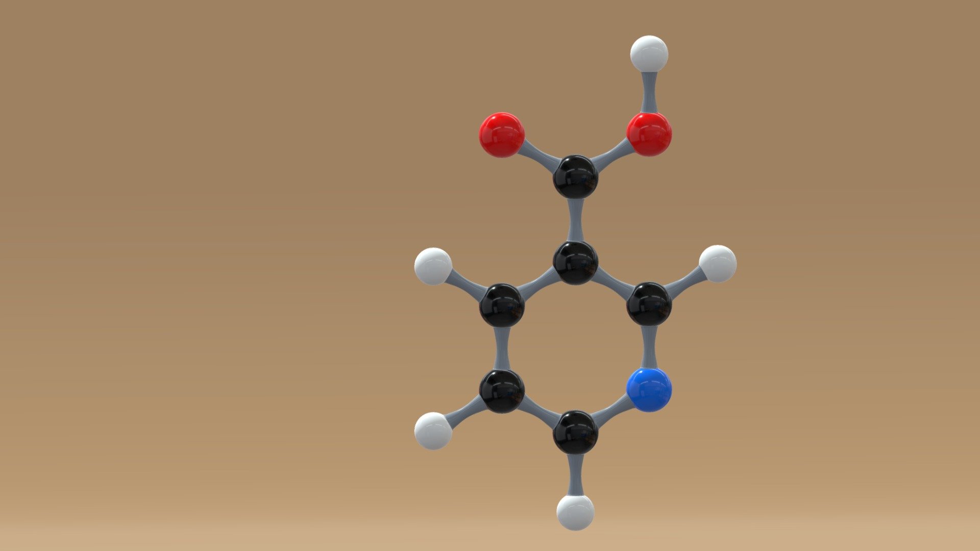 Vitamin B3 Niacin Molecule C6H5NO2 - Buy Royalty Free 3D model by ...