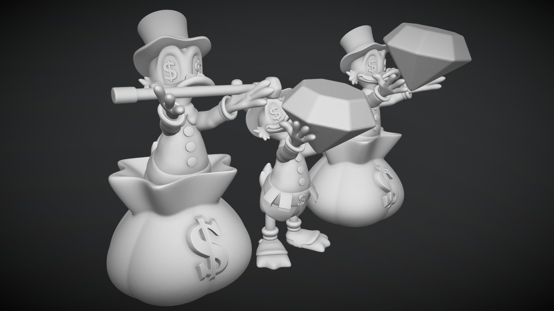 Scrooge McDuck Pack - Buy Royalty Free 3D model by JaviHow (@javihow7 ...